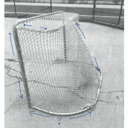 REPLACEMENT NETTING FOR ICE HOCKEY GOAL NET NET-TRIMMED, FITS UP TO 44 ...